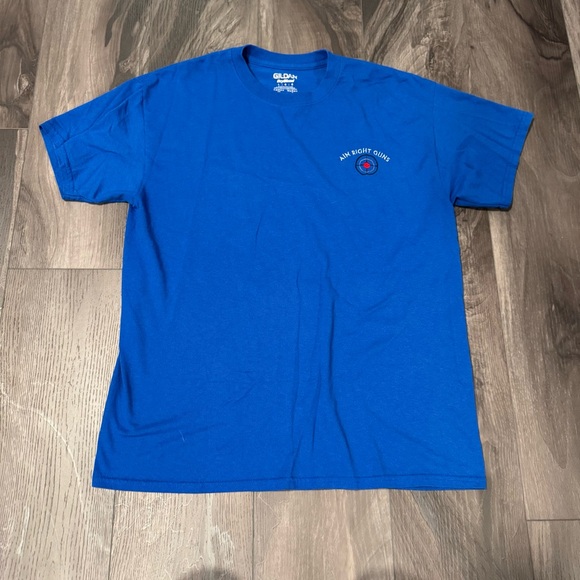 Gildan | Shirts | Aim Right Guns Logo Mens Tshirt Largegildan Dry Blend ...